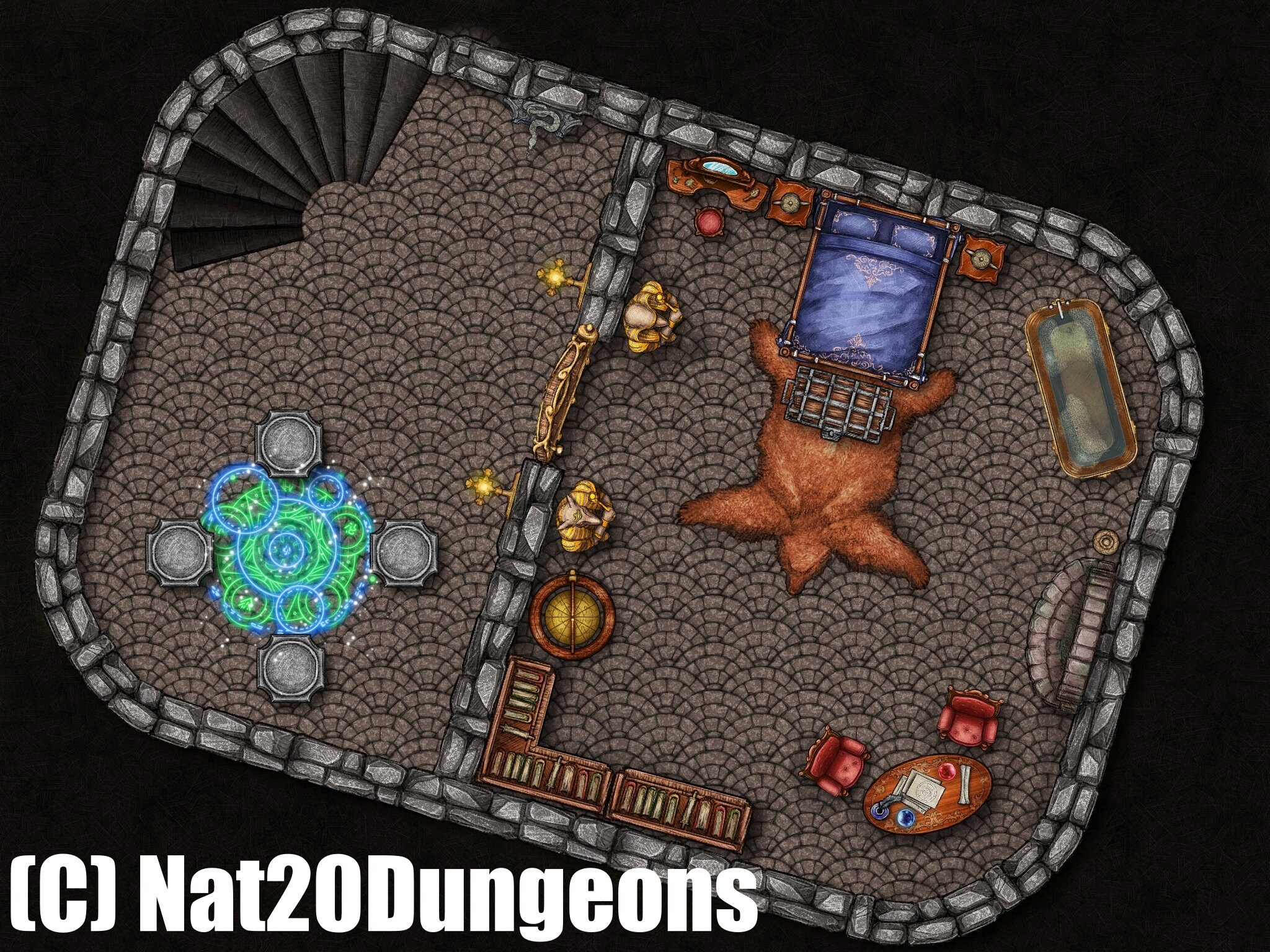 Mage Tower Battle MAPS, Dnd Battle Map, D&D, Battlemap, Dungeons and ...