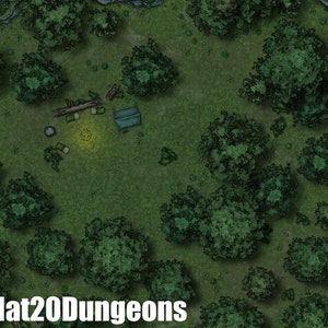 Forest / Camp Battle Map, Dnd Battle Map, D&D, Battlemap, Dungeons and ...