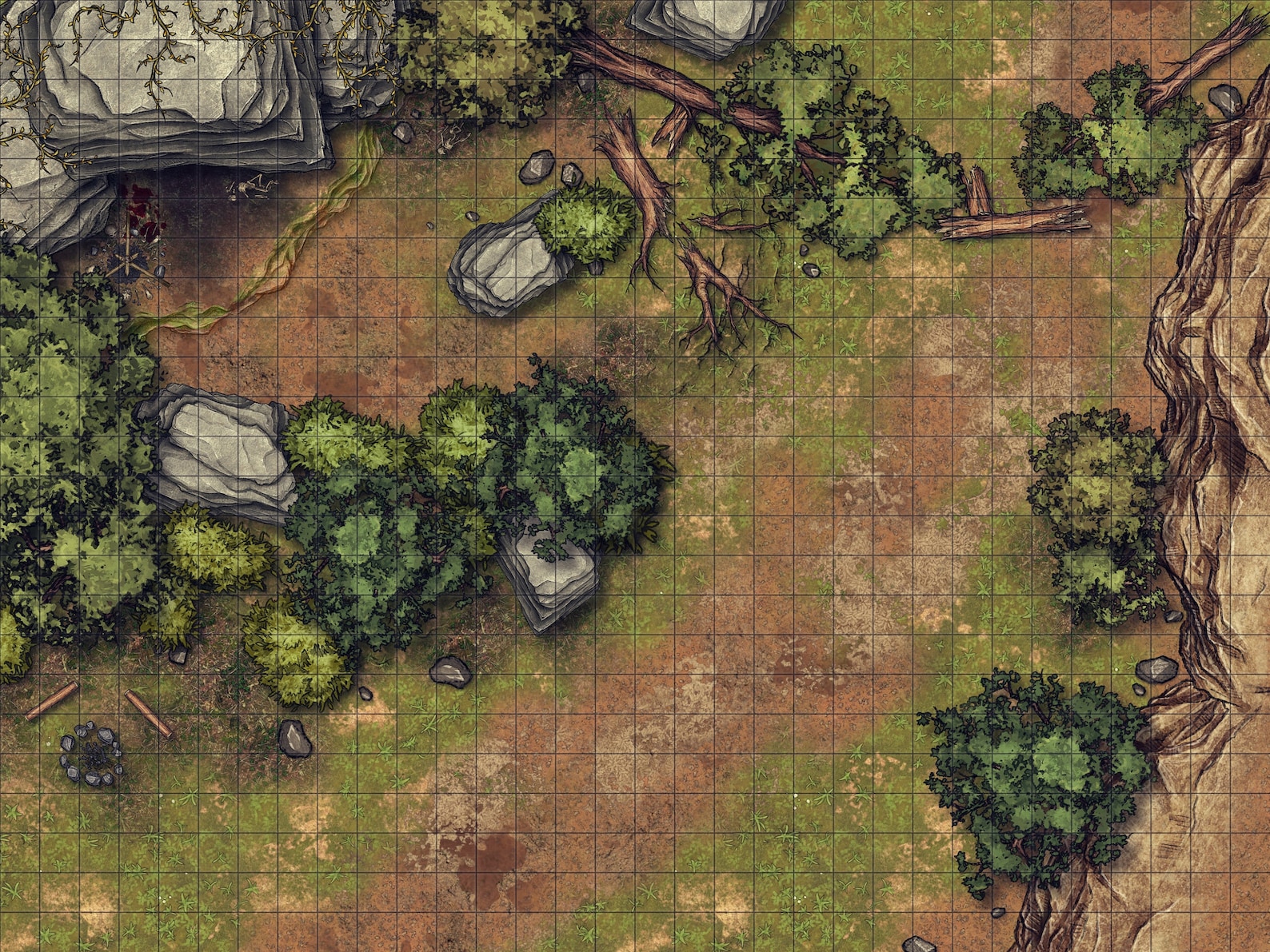 Forest Cave Encounter, Dnd Battle Map, D&D, Battlemap, Dungeons and ...