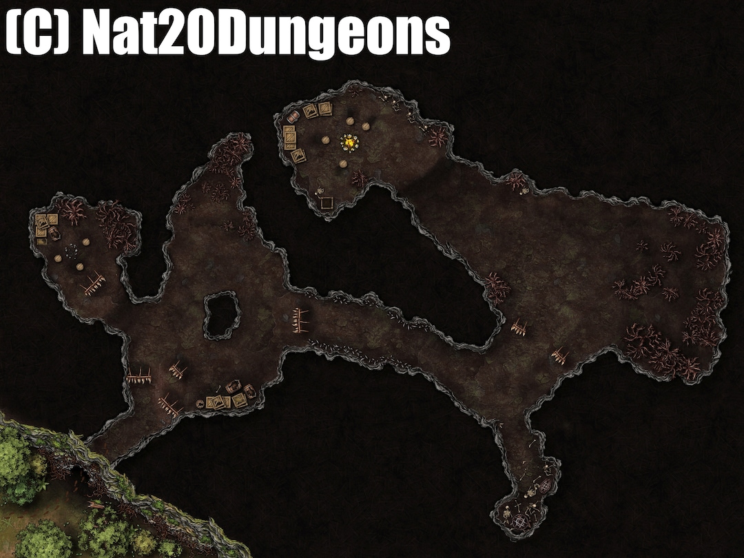 Mapa de batalla de cuevas, Mapa de batalla de DnD, D&D, Mapa de batalla, Mazmorras y dragones ...