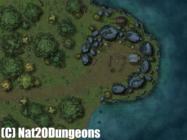 4 Map Bundle Forest Battle Map Pack 2, Dnd Battle Map, D&D, Battlemap ...