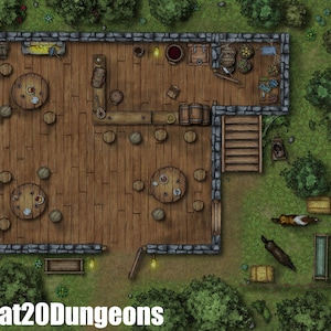 Tavern Battle Map, Dnd Battle Map, D&D, Battlemap, Dungeons and Dragons ...