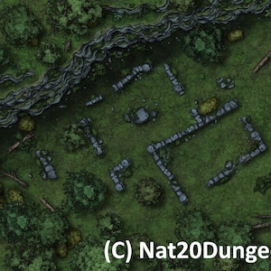 Forest Ruins Battle Map, Dnd Battle Map, D&D, Battlemap, Dungeons and ...
