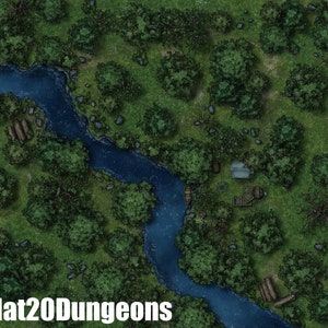Forest River Battle Map, Dnd Battle Map, D&D, Battlemap, Dungeons and ...