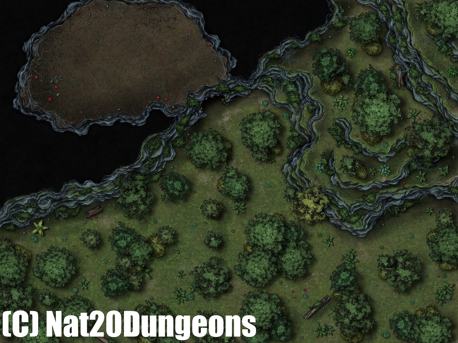 4 Map Bundle Forest Battle Map Pack 1, Dnd Battle Map, D&D, Battlemap ...