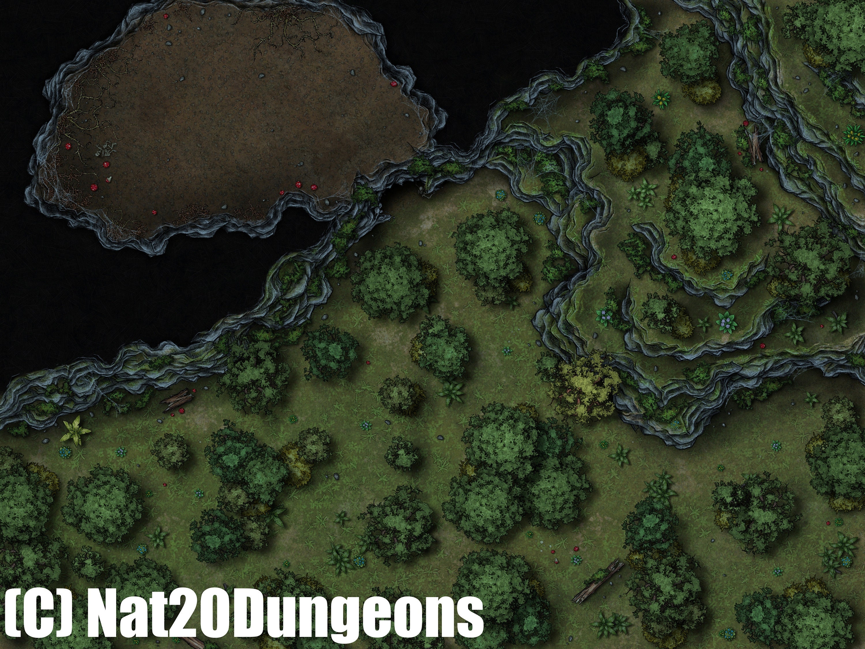 4 Map Bundle Forest Battle Map Pack 1, Dnd Battle Map, D&D, Battlemap ...