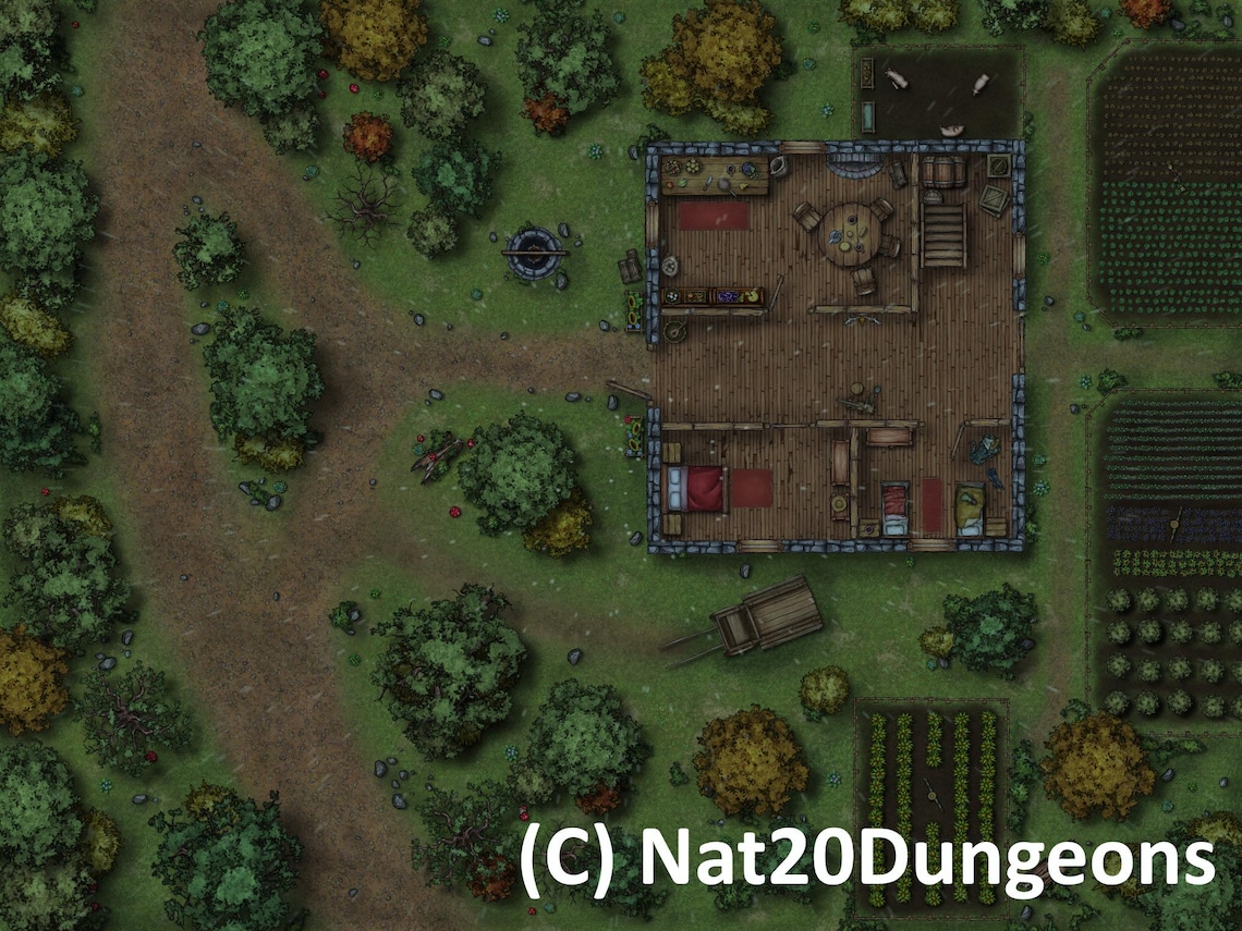 Farm Battle Maps Pack, Dnd Battle Map, D&D, Battlemap, Dungeons and ...
