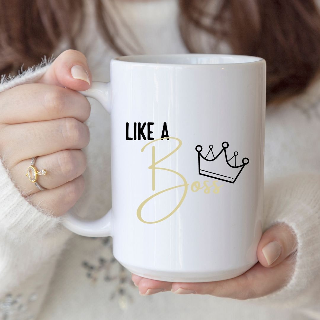 Mug for Boss Coffee Mug Like A Boss Mug Boss Queen Mug Crown Mug Queen ...