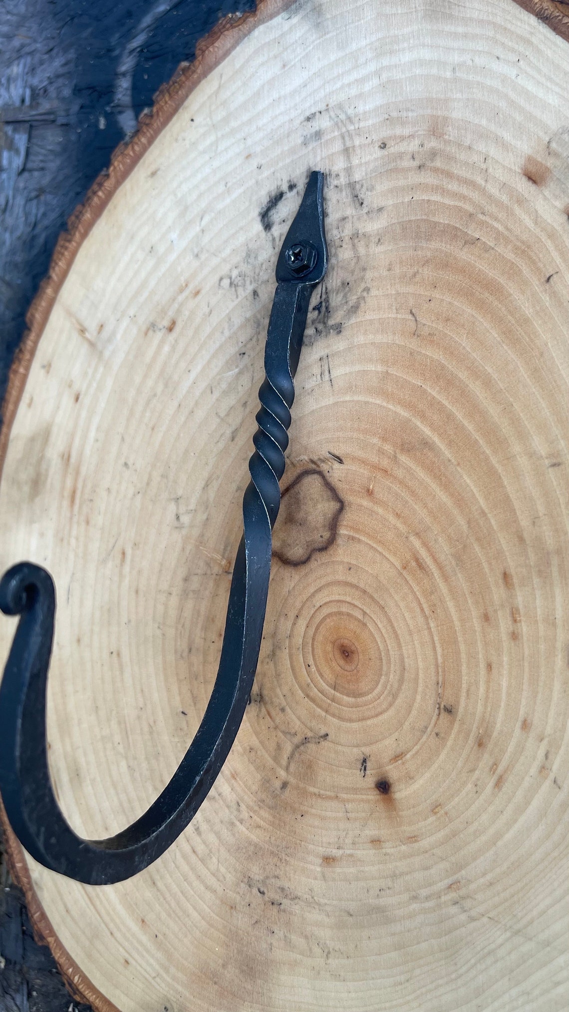 Decorative Hook J-hook Twisted Hook Cookware Hook Wall Mount Rustic ...