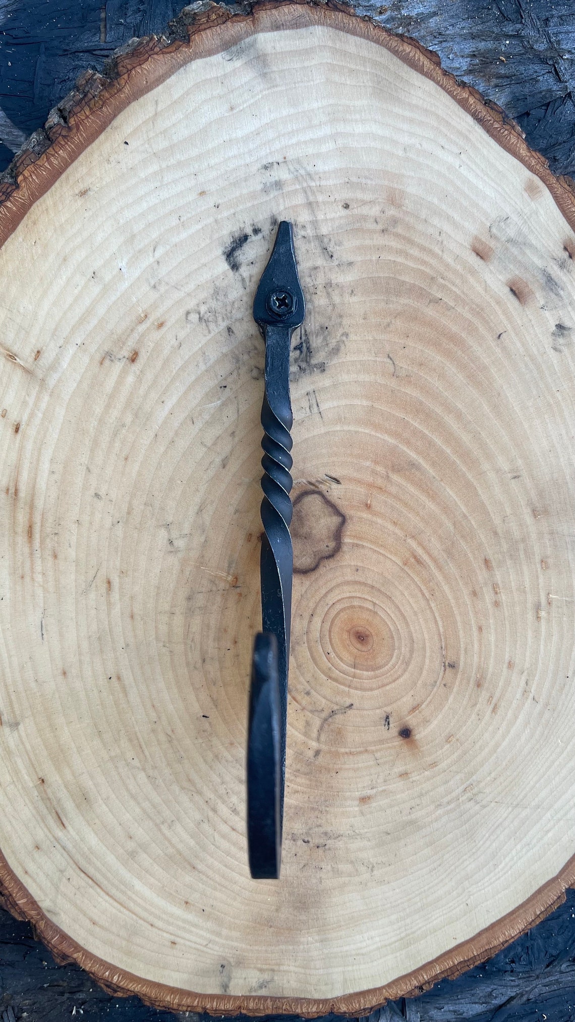 Decorative Hook J-hook Twisted Hook Cookware Hook Wall Mount Rustic ...