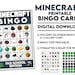 DIGITAL DOWNLOAD - Pixel Mining Game 32 Bingo Cards Includes Calling ...