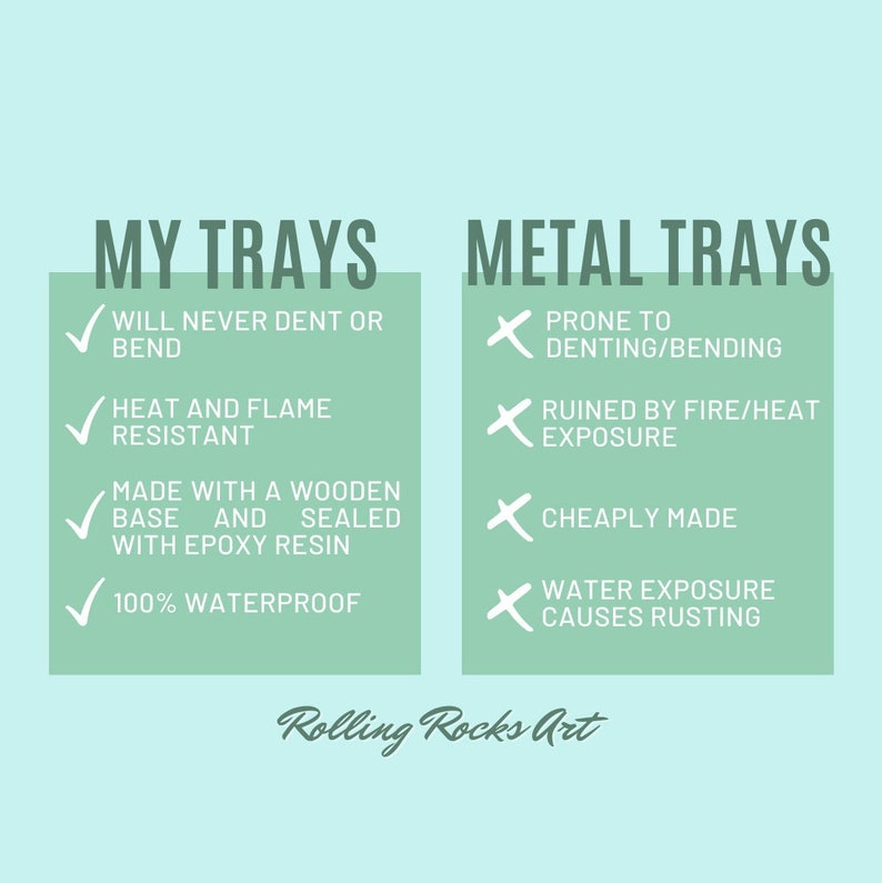 CUSTOM ROLLING TRAY 8x8 Handmade Tray One-of-a-kind Comes - Etsy