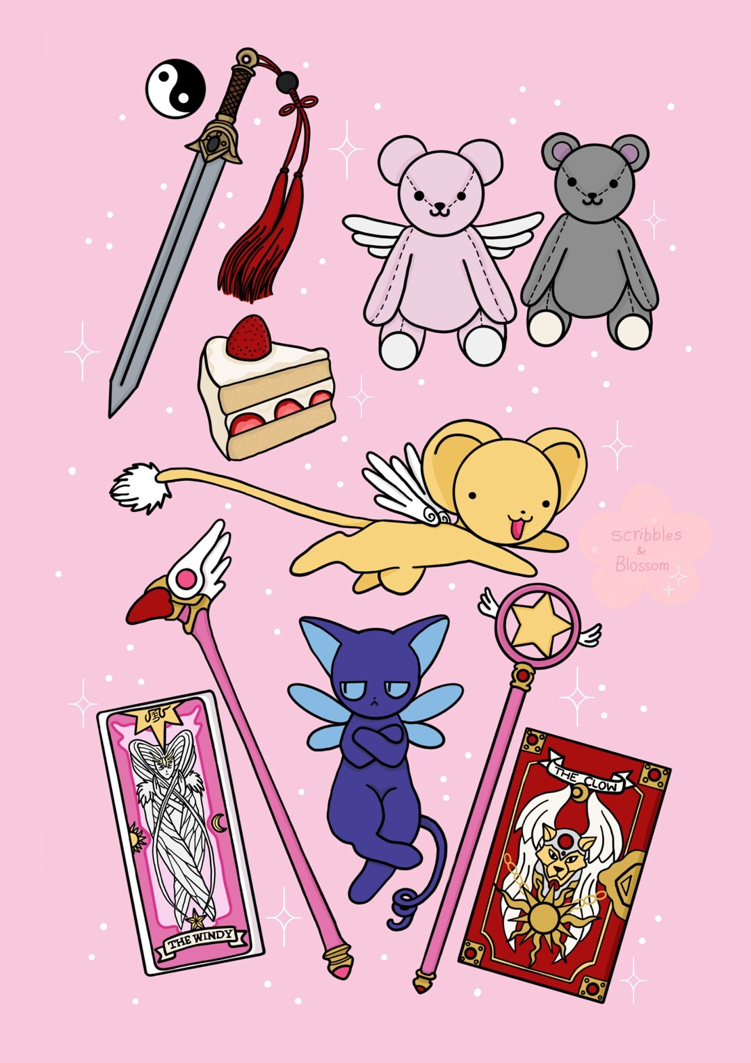 Sakura Stuff Anime Inspired Art Print A4/A5 - Etsy