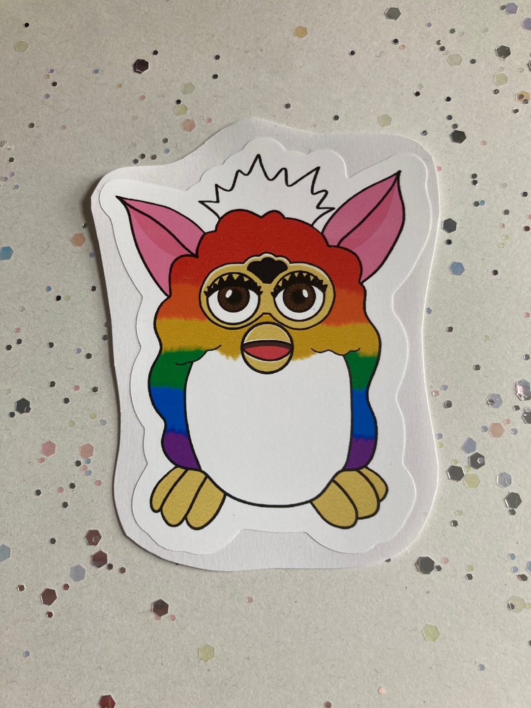 Pride Furby Sticker Rainbow LGBTQ 90s - Etsy