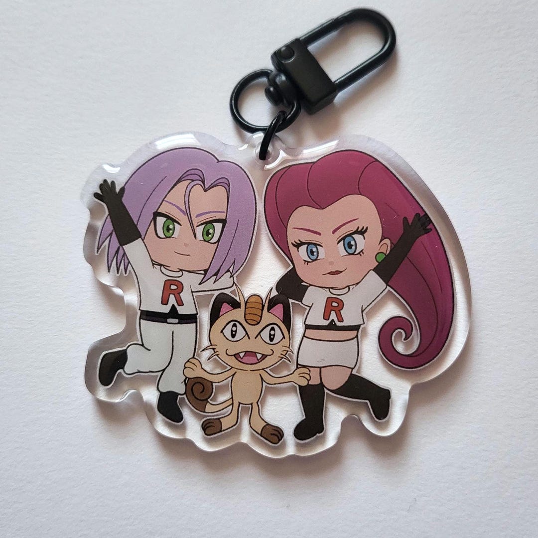 Monster Catching Bad Guy Trio! Anime Inspired Acrylic Charm Keychain ...