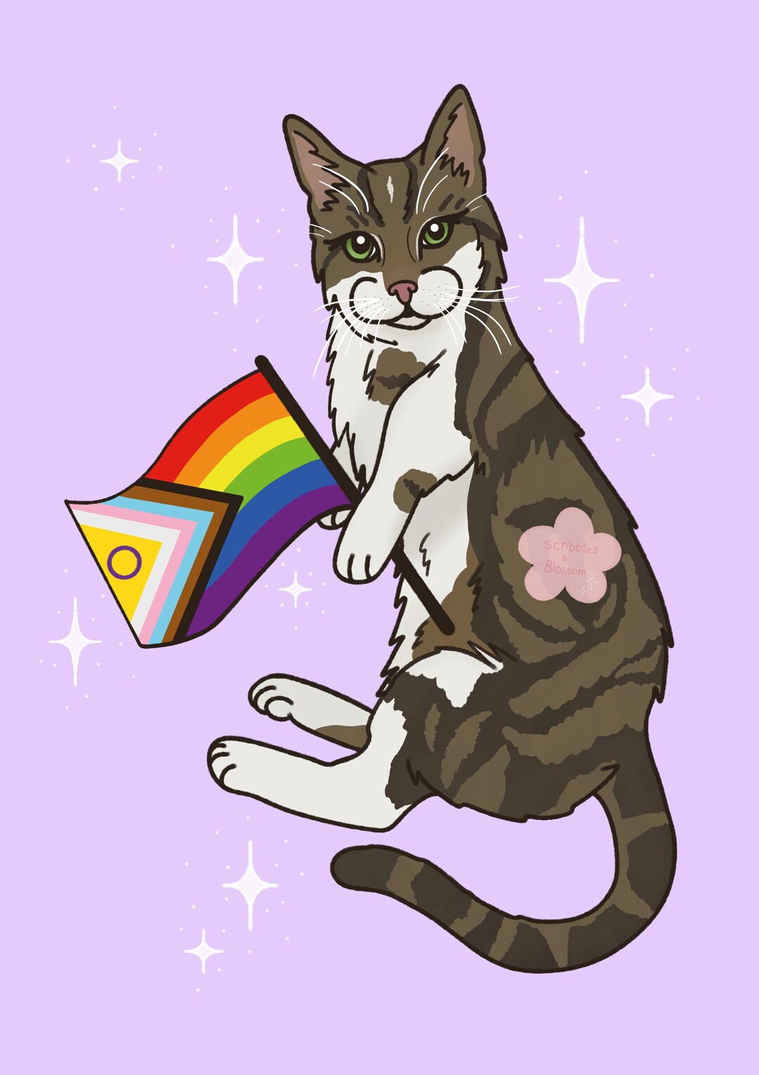 Proud Kitty Art Print! Pride Flags, Lgbtq A4/A5 Prints! - Etsy