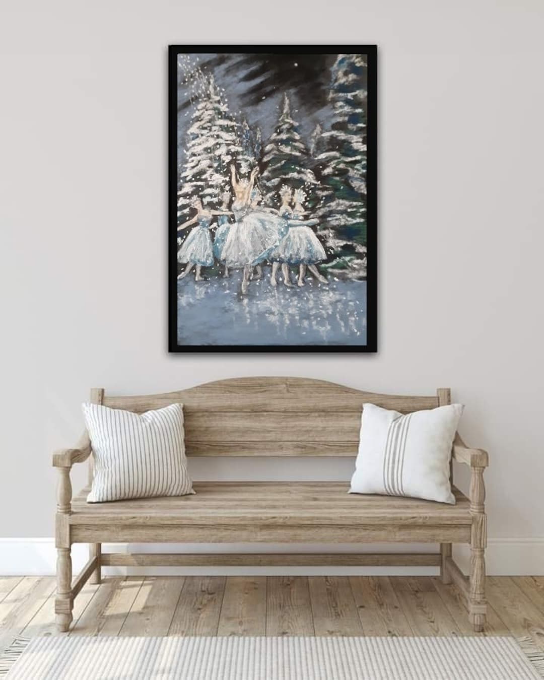 Ballet Poster, Christmas Art, Nutcracker Print, Snow Ballerina ...