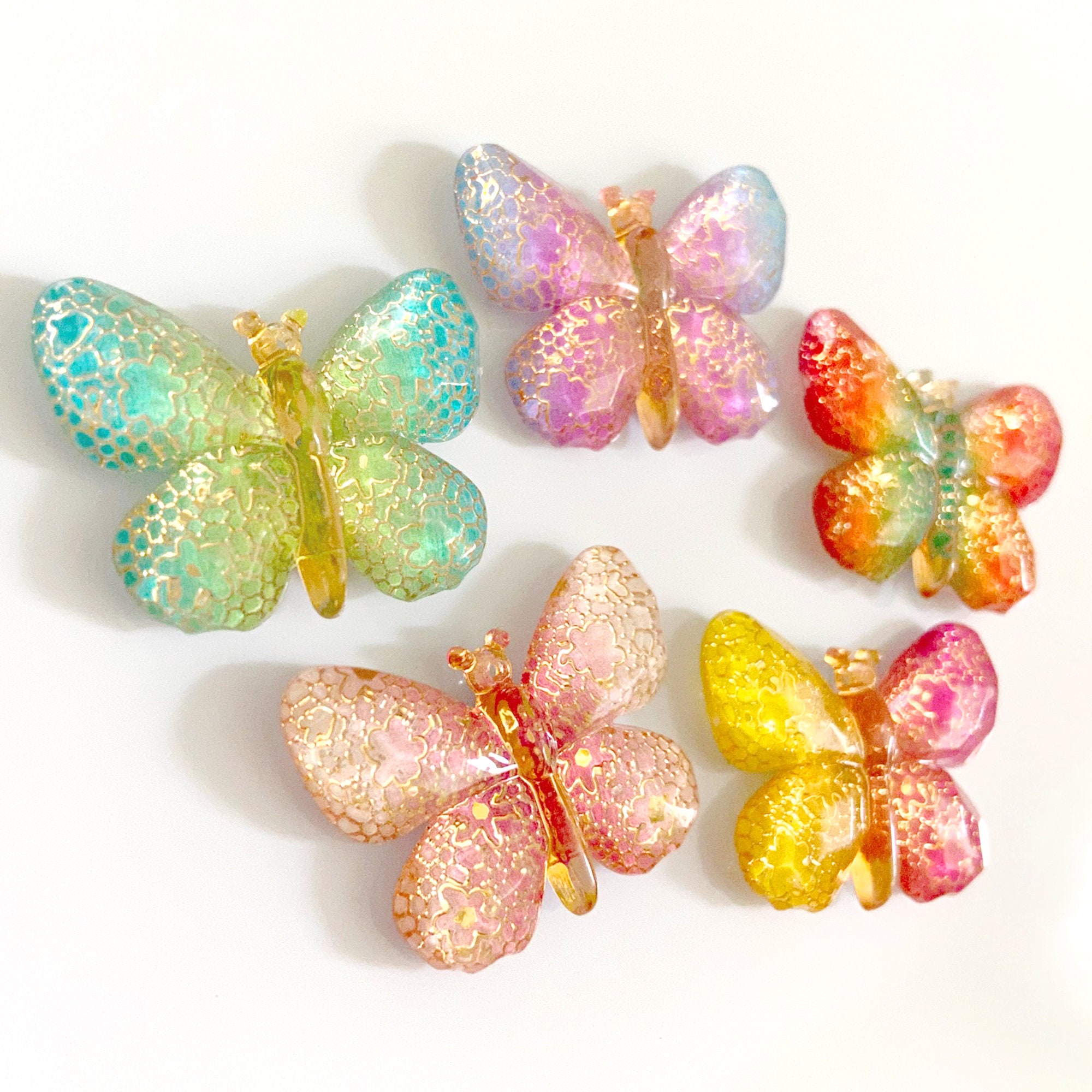 Butterfly Fridge Magnet Set Colorful Rainbow Magnets - Etsy