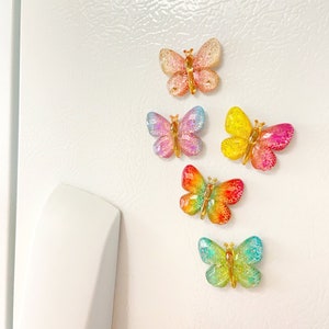 Butterfly Fridge Magnet Set | Colorful Rainbow Magnets | Animal Magnets ...