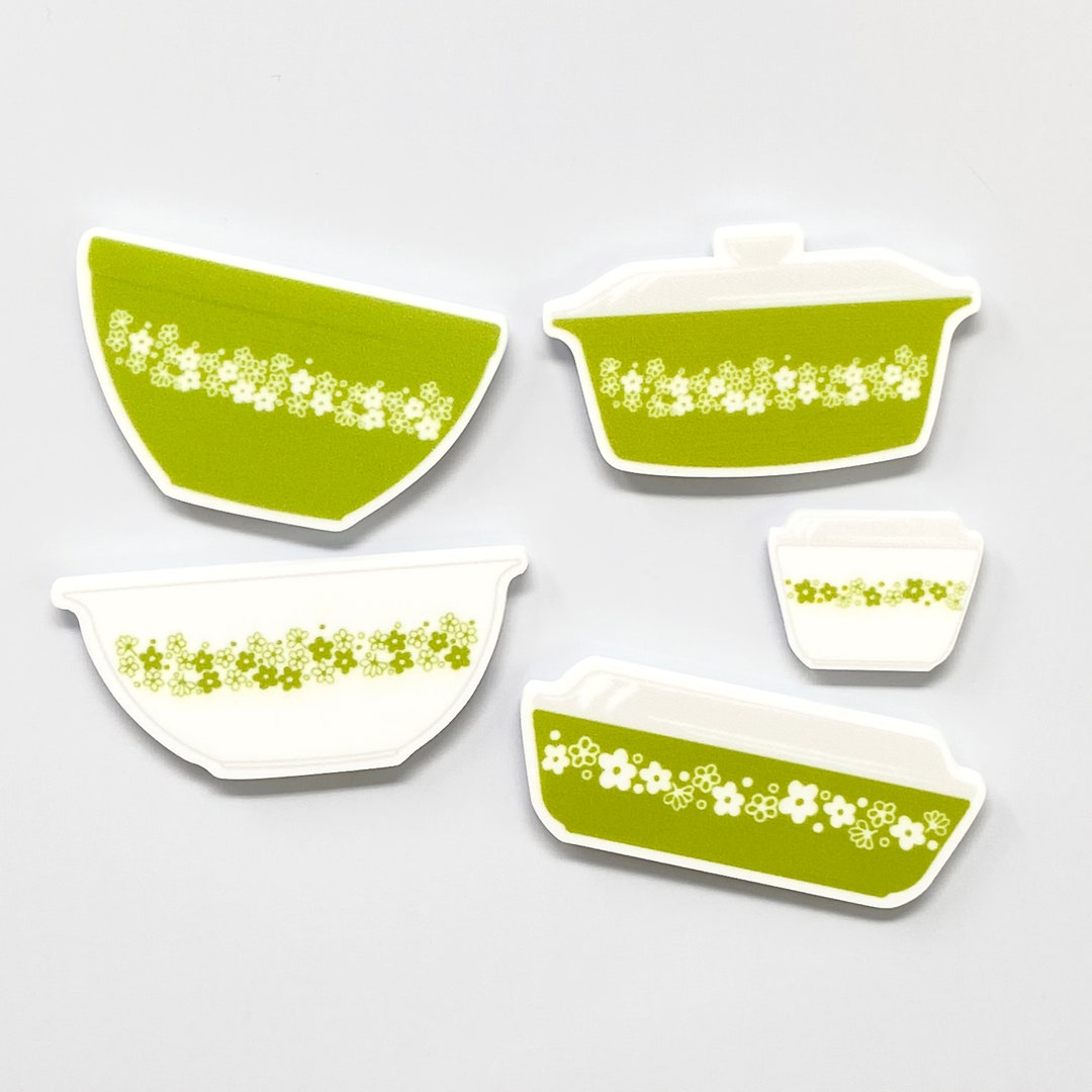 Pyrex Magnets: Spring Blossom Crazy Daisy Fridge Magnet Set - Etsy