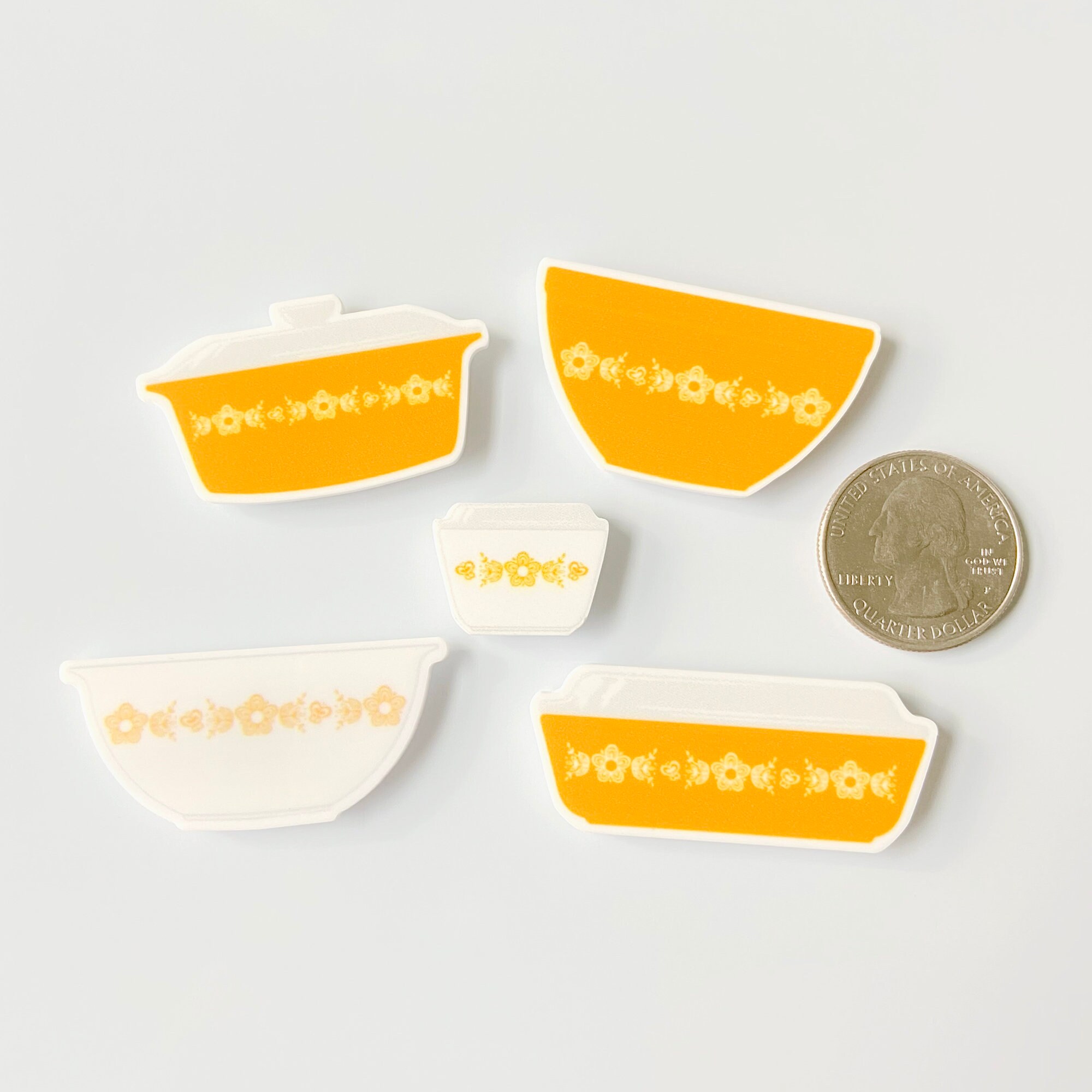 Butterfly Gold Pyrex Magnets Fridge Magnets Set of Five - Etsy