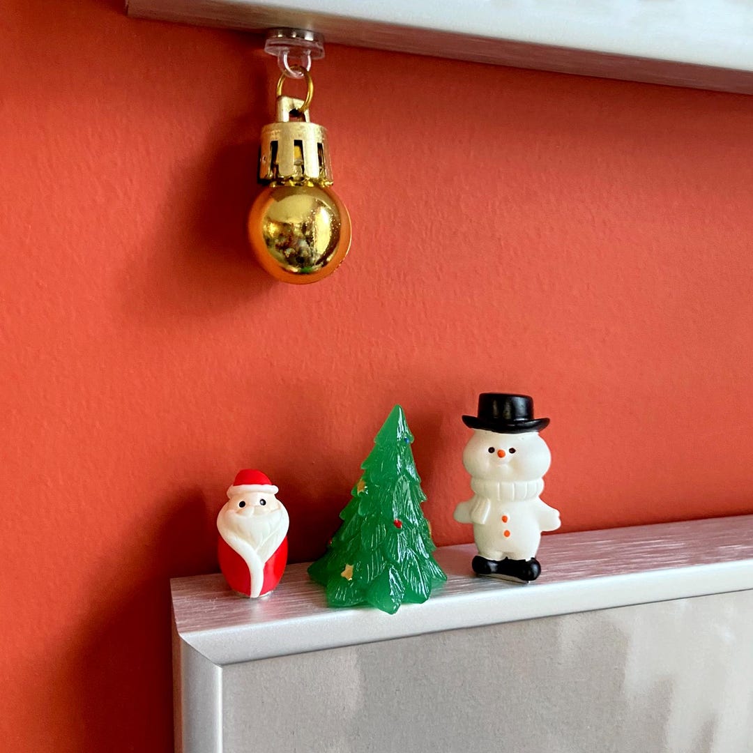 Christmas Hinge Head Set, Magnetic Hinge Toppers, Christmas Tree, Santa ...