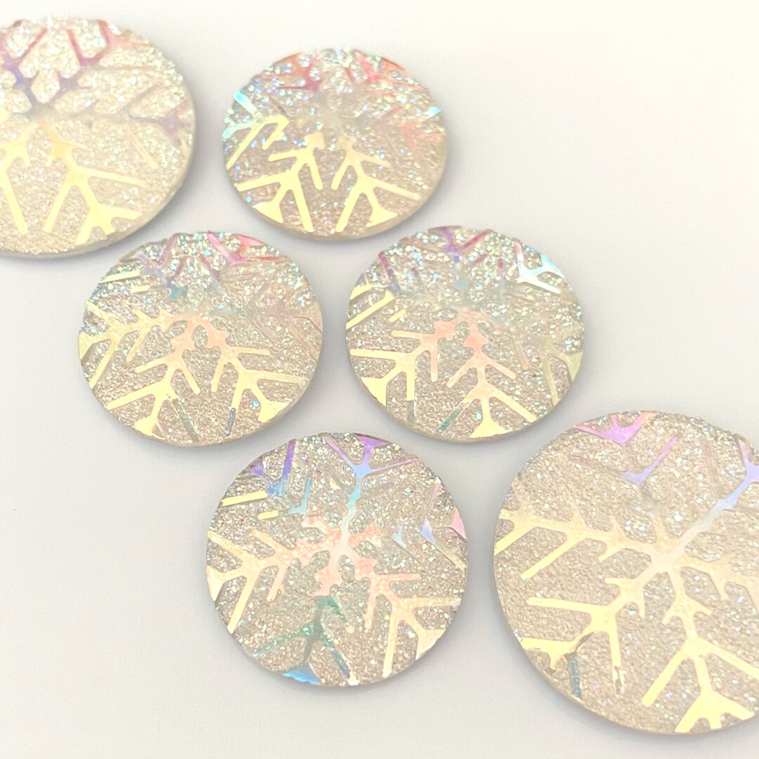 Sparkly Snowflake Magnets Christmas Decor Iridescent - Etsy