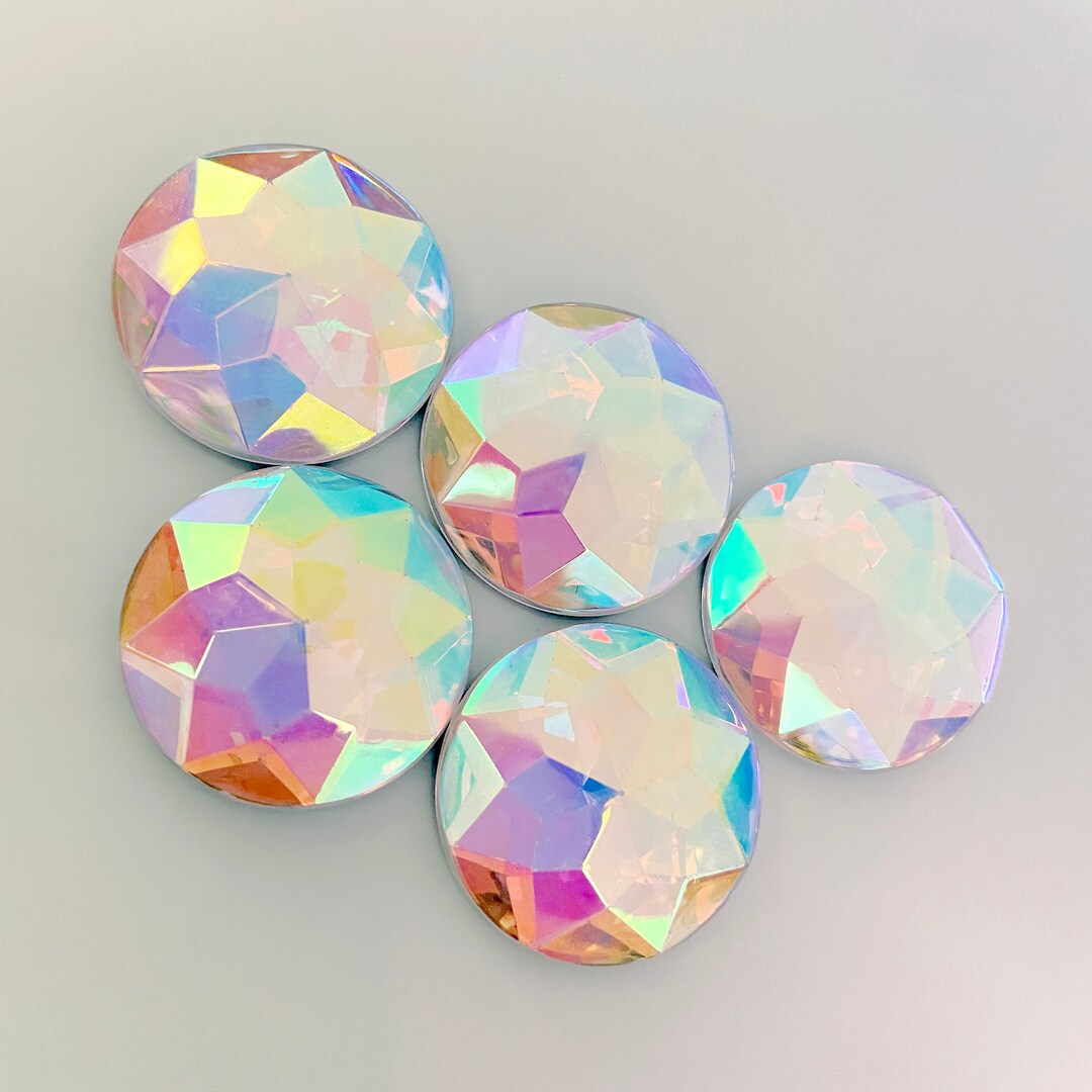 Iridescent Jewel Magnets: Sparkly Bling Decor, Set of 5 - Etsy