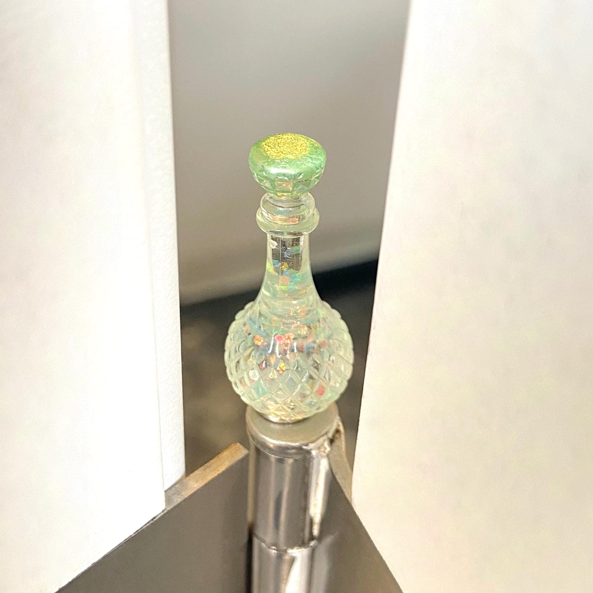 Vintage Glass Bottle Hinge Head: Cottagecore Magnetic Decor - Etsy