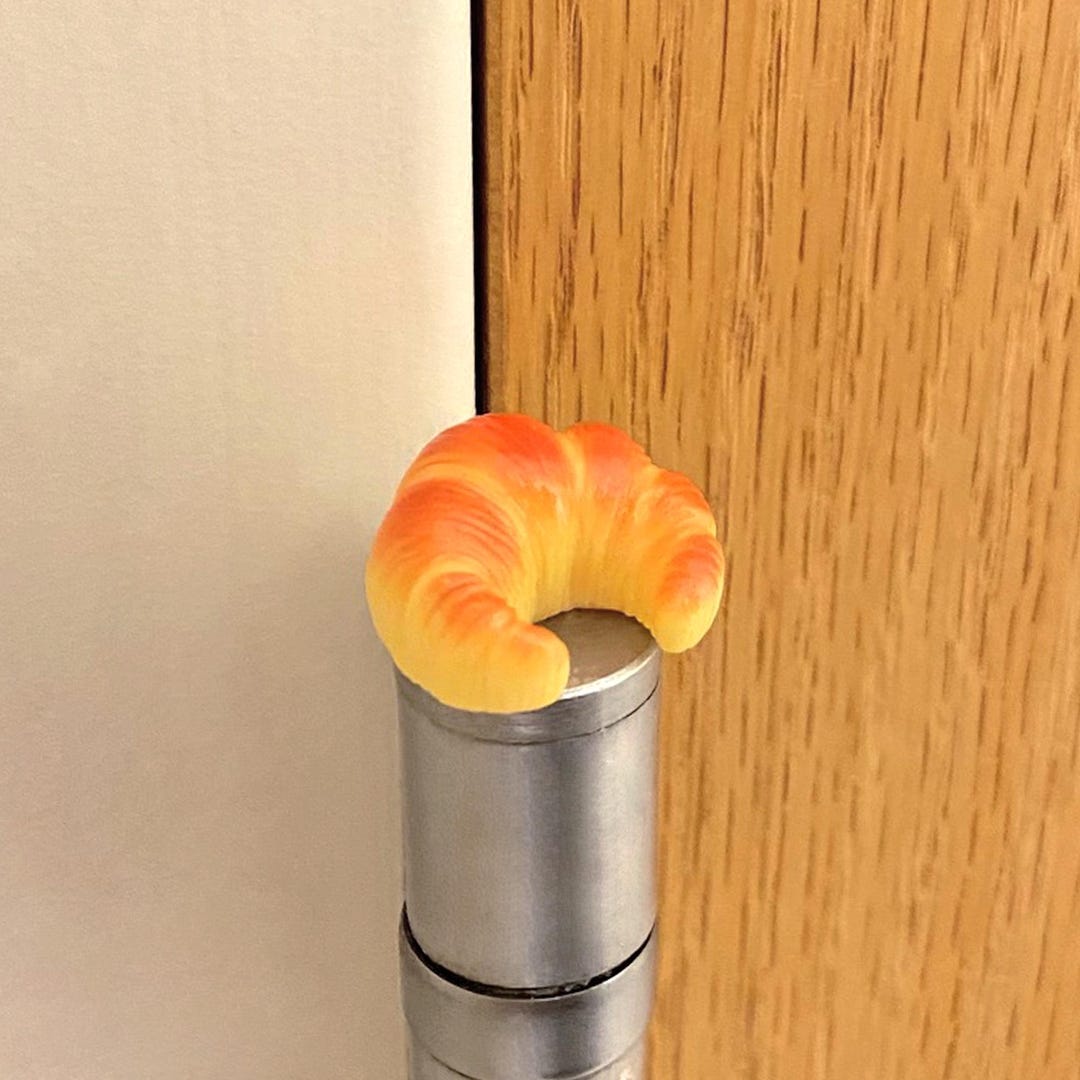 Croissant Hinge Head: Miniature Magnetic Kitchen Decor - Etsy