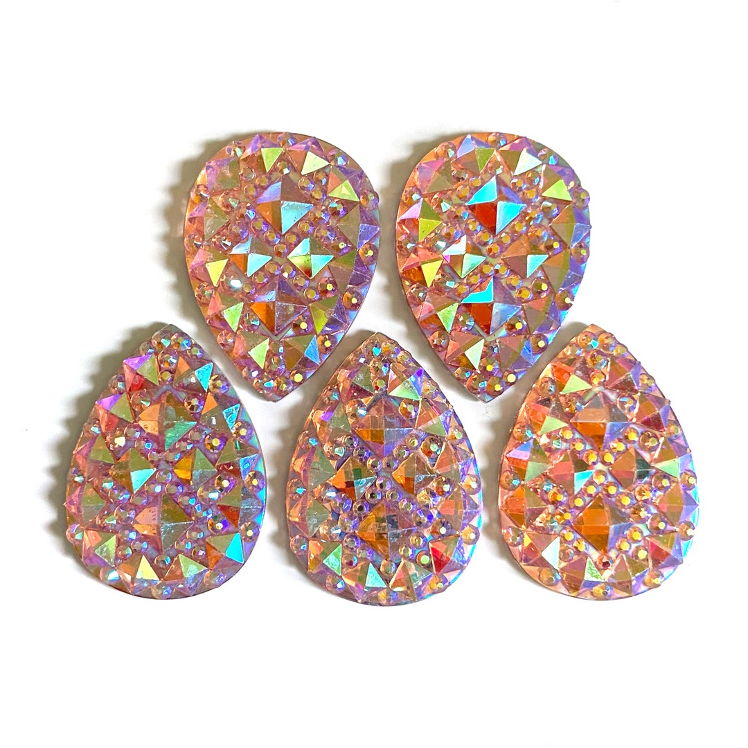 Iridescent Pink Fridge Magnets: Teardrop Resin Set - Etsy