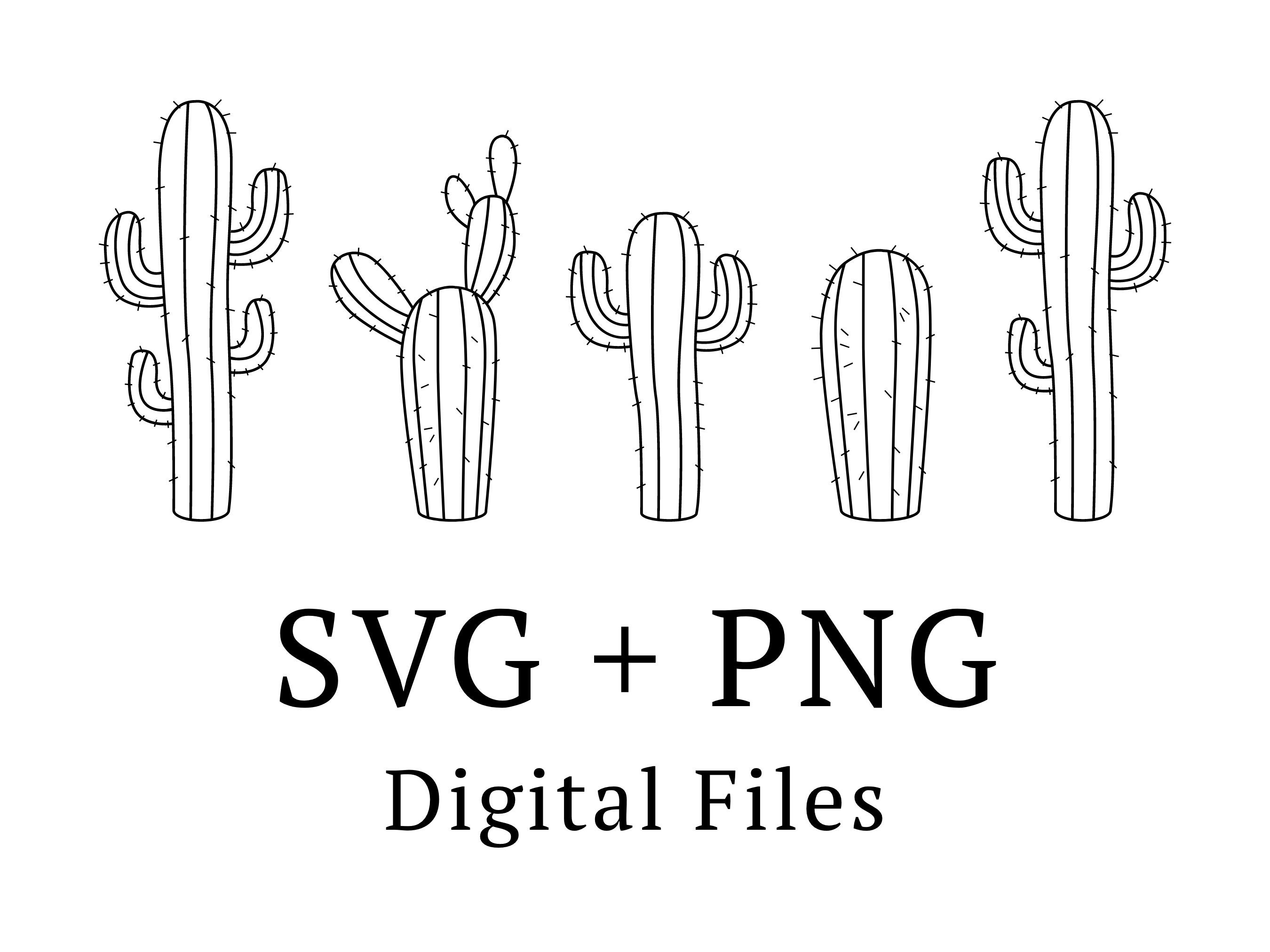 Cactus SVG Cactus PNG Cactus SVG Bundles Cactus Flower - Etsy