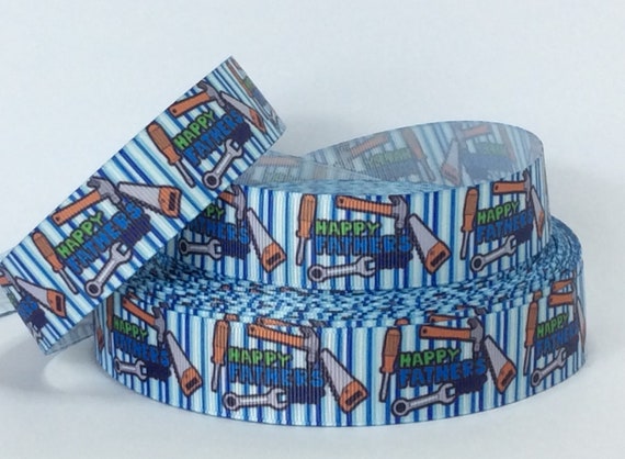Happy Father's Day Tools 1 Printed Grosgrain - Etsy