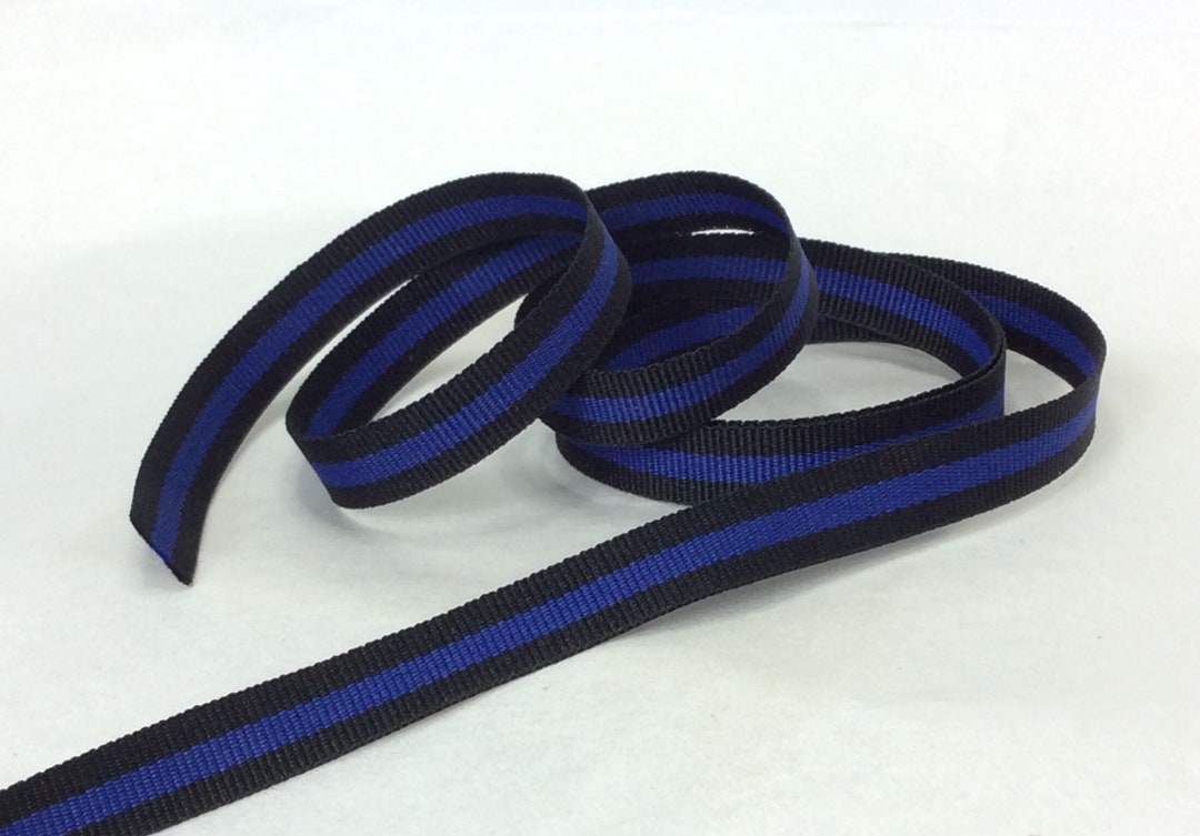 Thin Blue Line - 3/8" - Printed Grosgrain Ribbon - Awareness for Law ...