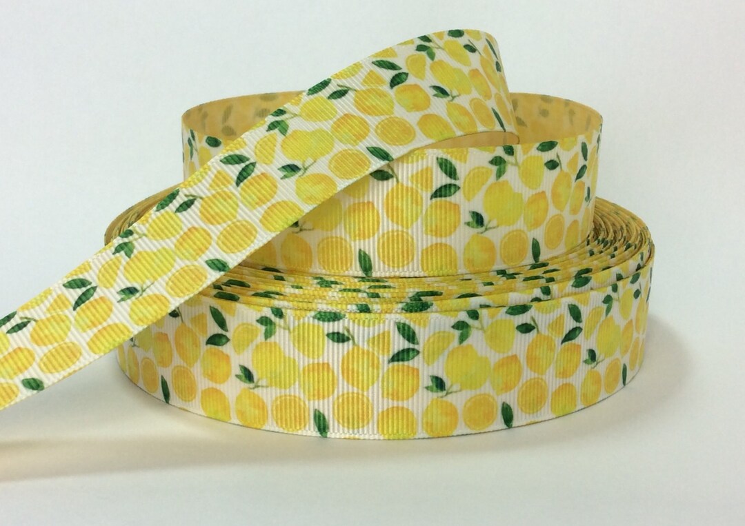 Lemons! - 1" - Printed Grosgrain Ribbon - Food & Fruit Crafts ...