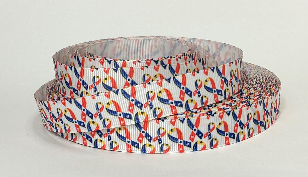 First Responders' Awareness Ribbons - 5/8" - Printed Grosgrain Ribbon ...