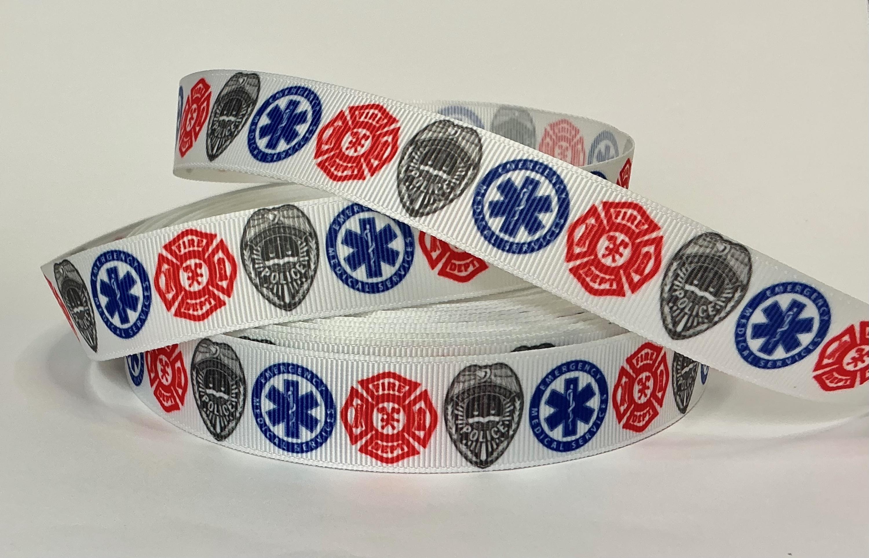 First Responder Symbols - 7/8" - Printed Grosgrain Ribbon - Etsy