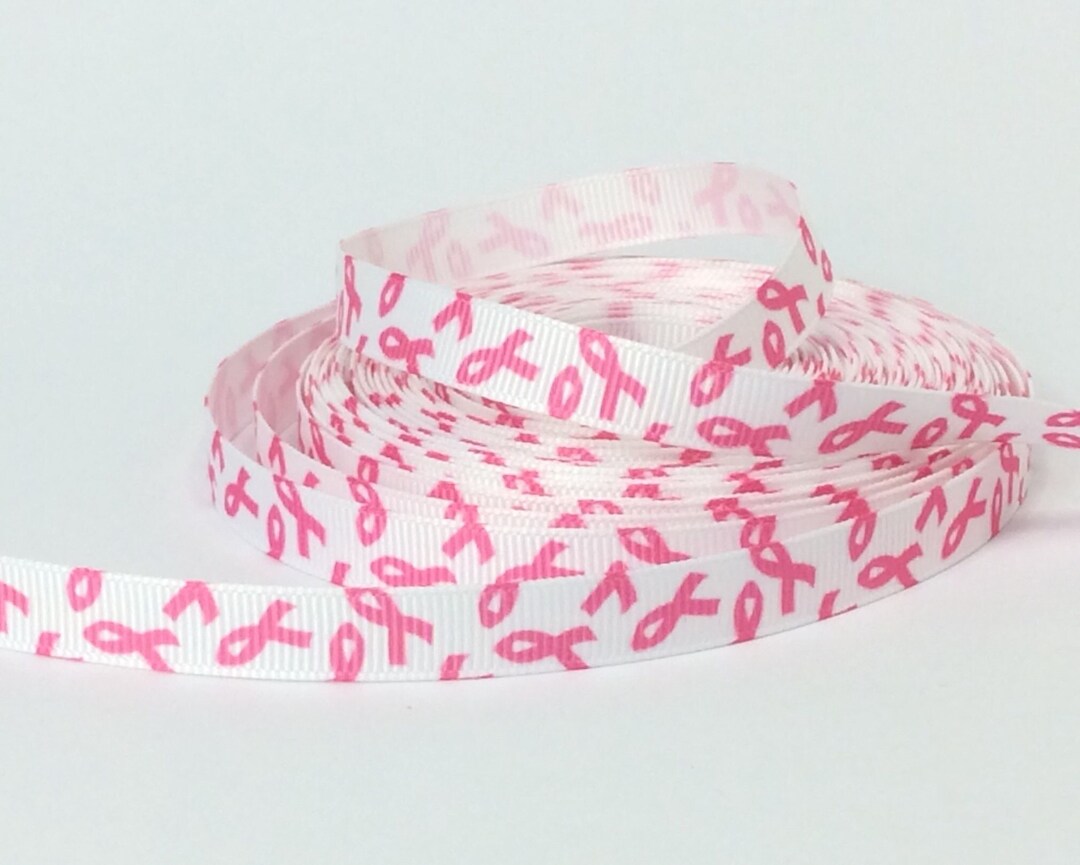 Little Pink Ribbons 3/8 Printed Grosgrain Ribbon Breast Cancer ...