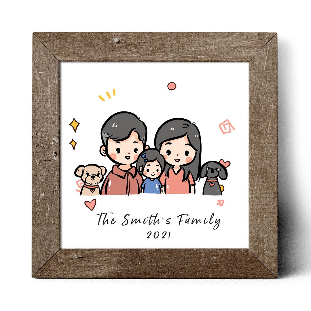 Personalised Cartoon Portrait | Anniversary | Gifts | Photo Cover ...