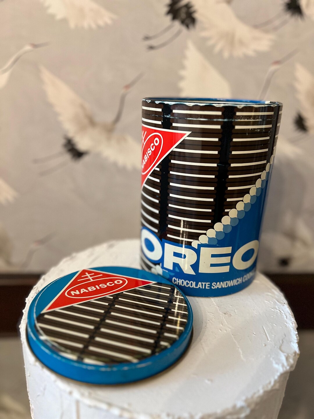 Vintage Oreo Cookie Metal Canister - Etsy