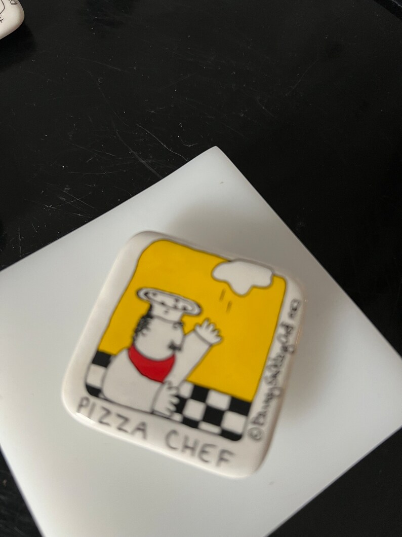 Yes, Chef 1980's Ceramic Chef Magnets by Barney Saltzberg - Etsy