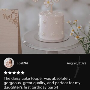 Wood Daisy Cake Topper, Daisy One Cake Topper, Groovy Cake Topper ...