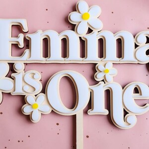Daisy Wood Personalized Name Cake Topper, Daisy Cake Topper, Daisy ...