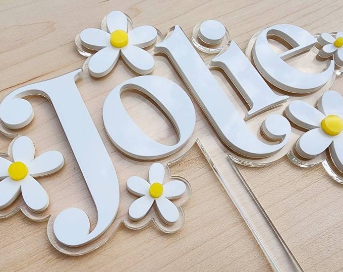 Daisy Personalized Name Cake Topper Daisy Cake Topper Daisy - Etsy