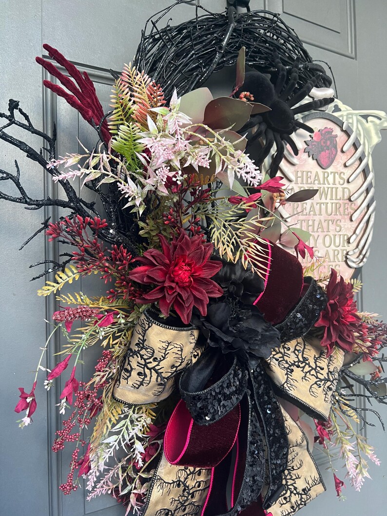 Gothic Valentine Wreath, Gothic Romantic Wreath, Halloween Gothic ...
