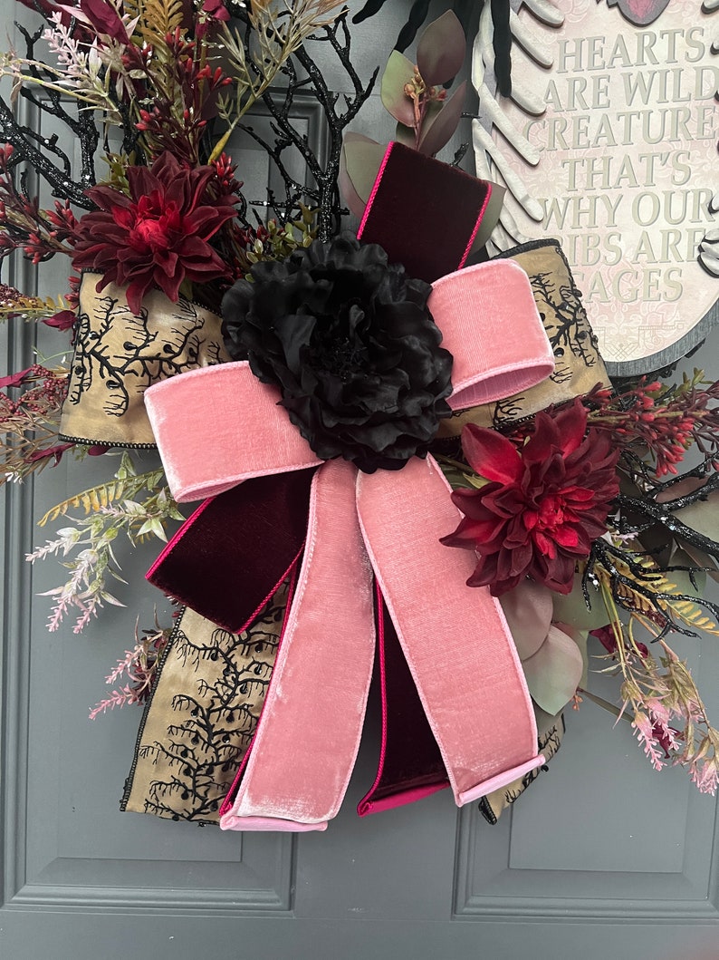 Gothic Valentine Wreath Gothic Romantic Wreath Halloween - Etsy