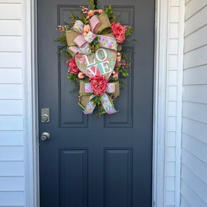 Love Swag, Love Wreath, Valentine Love Wreath, Valentine Love Swag ...
