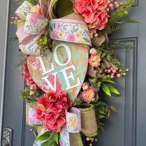 Love Swag, Love Wreath, Valentine Love Wreath, Valentine Love Swag ...