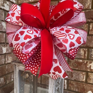 Valentine's Day Bow, Valentine's Bow, Valentine's Wreath Bow, Love Bow ...