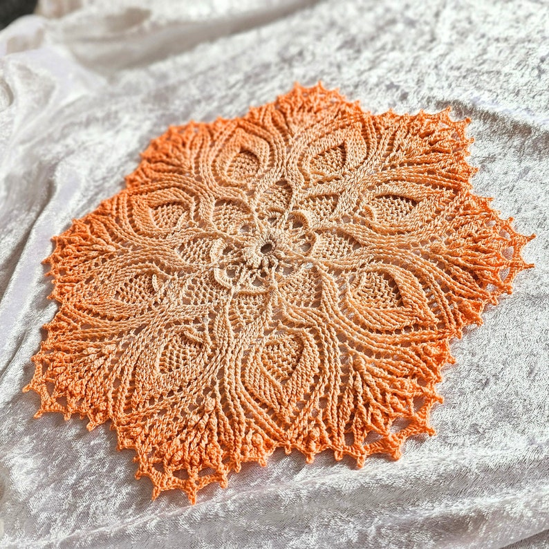 Modèle de napperon texturé au crochet « Hanna », un tutoriel PDF au ...